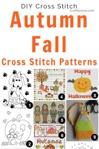 Free patterns and charts: Autumn Halloween Fall – Craft Gossip