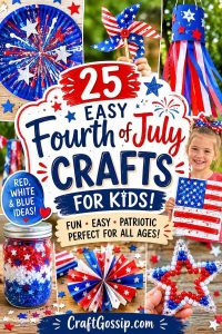 25 Easy Fourth of July Crafts for Kids – Red, White and Blue Ideas for ...